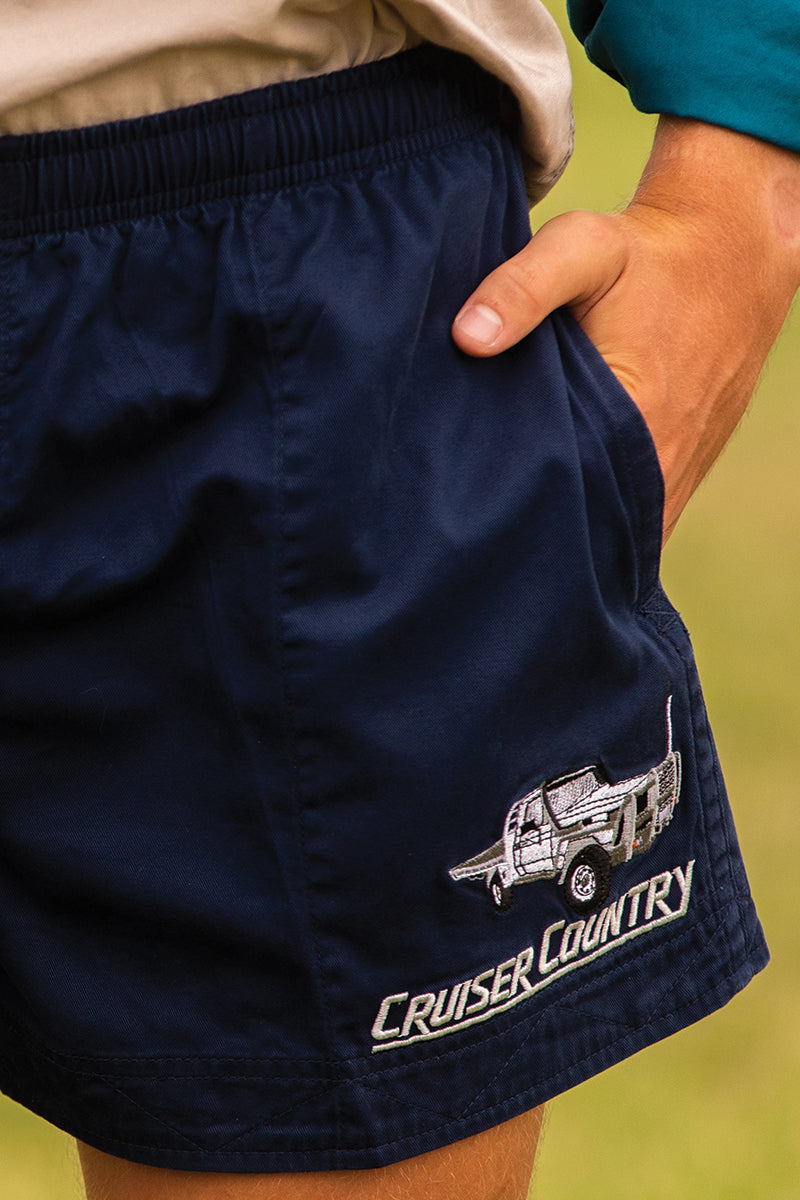 Andy (Mens) Drill Short (French-Navy | Cruiser Country) – MaryG Australia